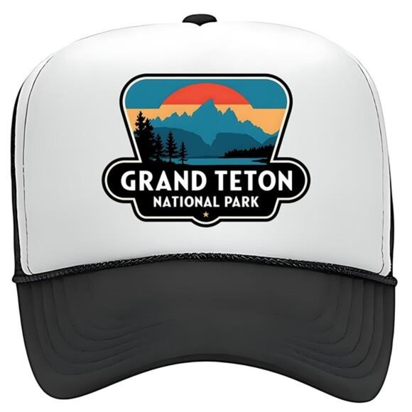 Handmade | Accessories | Wyoming Trekking Travel Retro 98s Grand Teton ...
